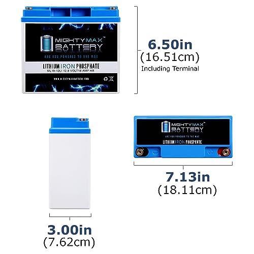 Mighty Max Battery 12V 18AH Lithium Replacement Battery for 12896 51814 51913 104831