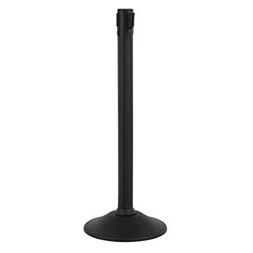 US Weight - U2000 Sentry Stanchion with 6.5 Foot Retractable Belt β Easy Connect Assembly (2-Pack), Black