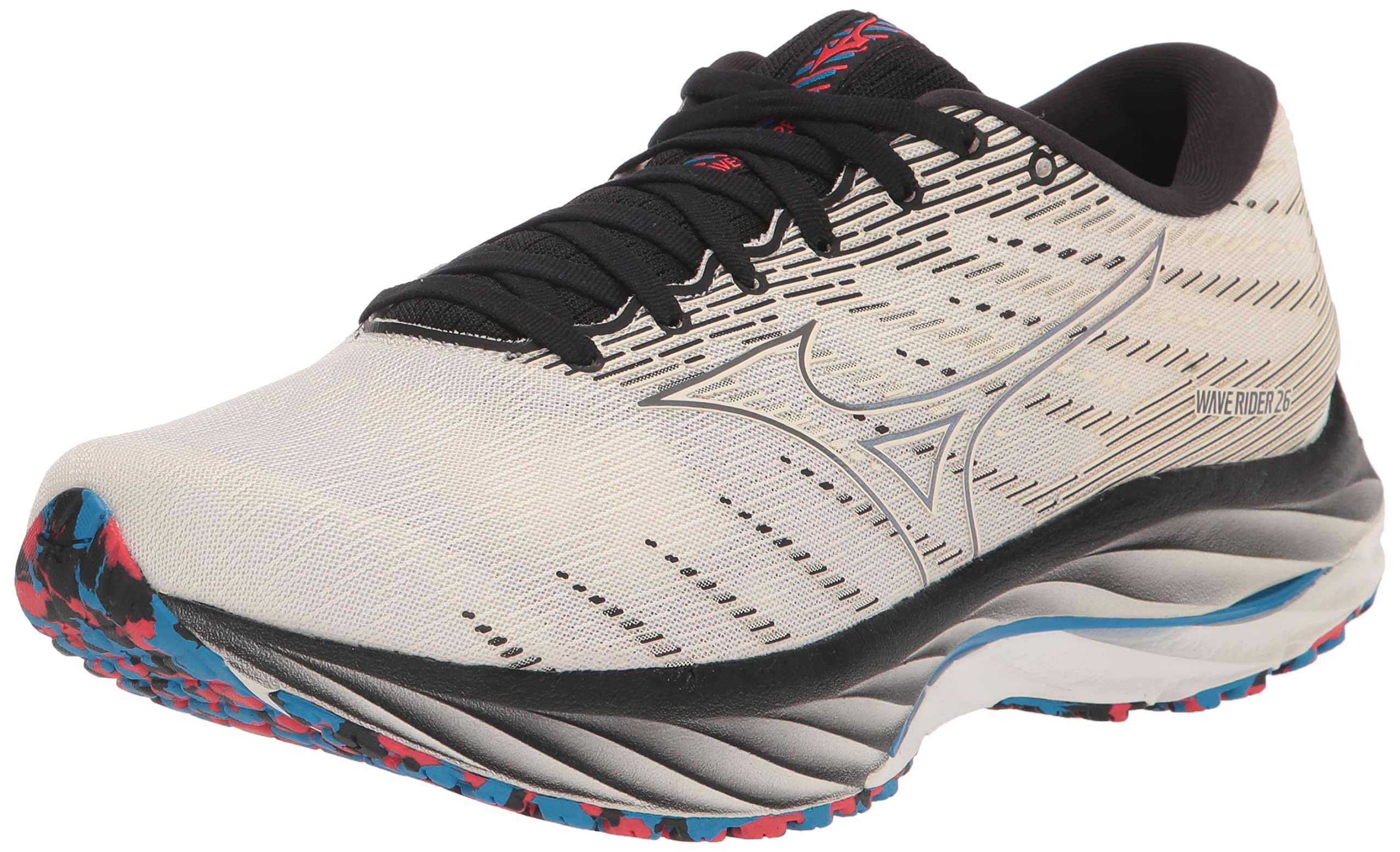 Mizuno Men's Wave Rider 26 | Neutral Running Shoe | Snow White | US 10