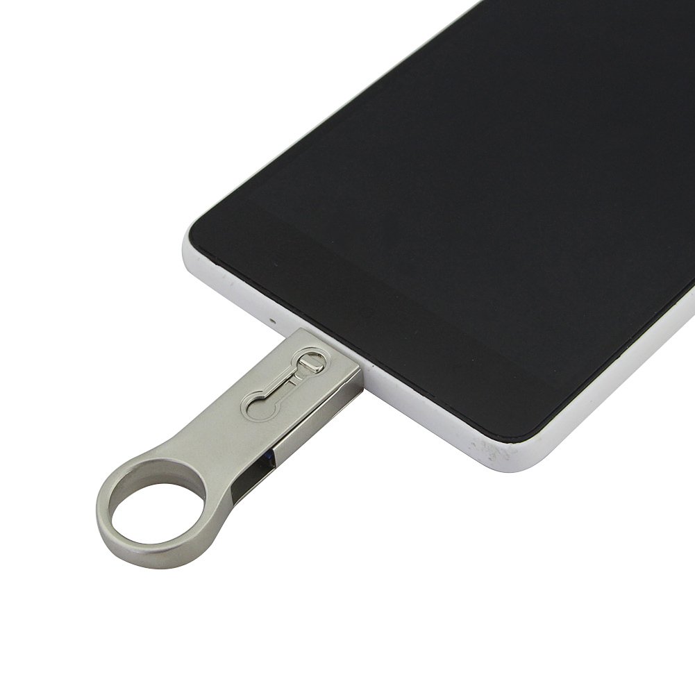 Usbkingdom 32GB USB 3.0 Type C Dual OTG Flash Drive,Waterproof Metal Key Ring USB-C USBC Thumb Drive Memory Stick for New Macbook Pro, Samsung Galaxy S8,S8 Plus,Note 8, LG G6,V30, Google Pixel XL