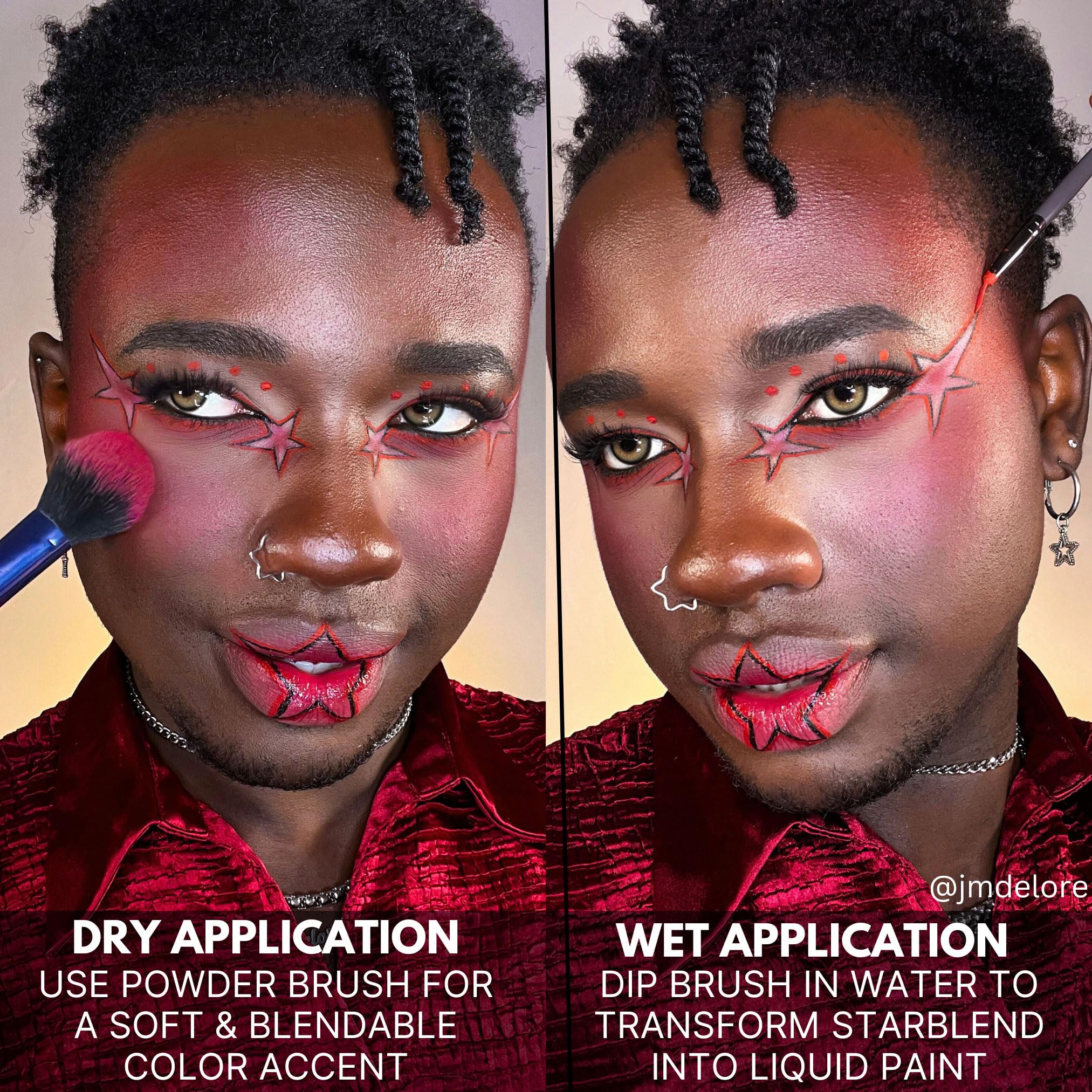 Mehron Makeup StarBlend Cake Makeup | Wet/Dry Pressed Powder Face Makeup | Powder Foundation | Blue Face Paint & Body Paint 2 oz (56g)