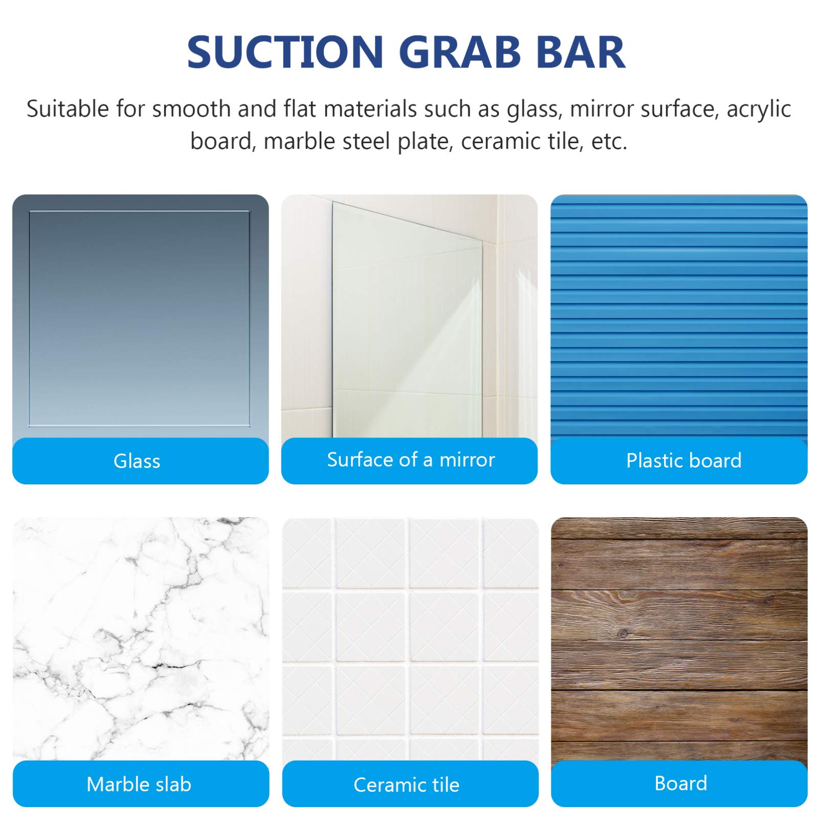 Cabilock 1pc Suction Handrail Bathroom Handrail Shower Bars Handicap Grab Bars Bathtub Safety Rail Kitchen Hand Rest The Injury Safety Handle Plastic Elder Advanced Door Handle