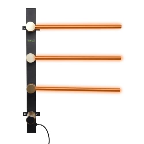 Bathroom Towel Rack, Space-Saving 3-Bar Towel Warmer, Warming Rod with Fast Heating for Hotels Swimming Centers Kitchens