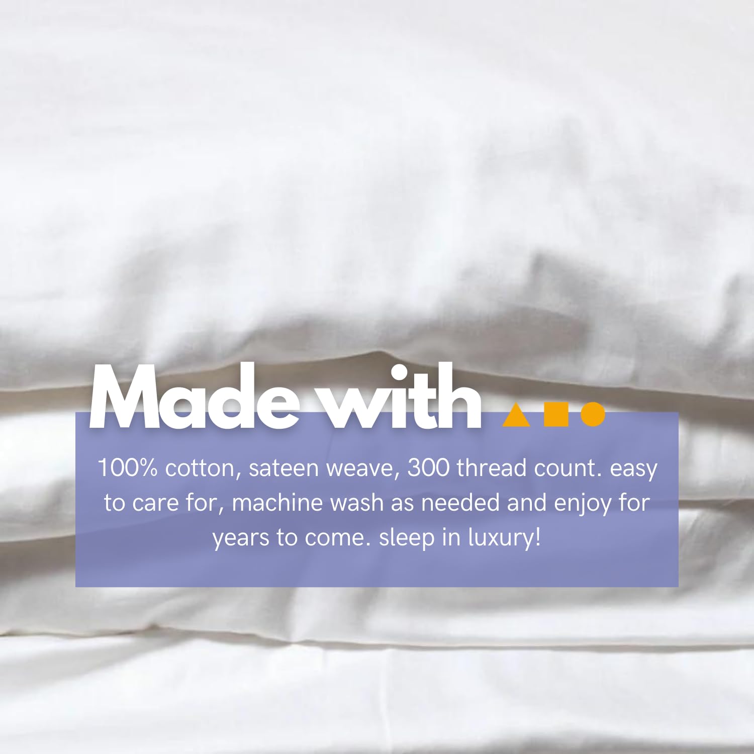 Down Etc Luxury Hotel Bedding 5-Pieces Classic Fresh Collection 300 Thread Count 100% Cotton Sateen Duvet Cover| Sheet Set| Pillowcases, King Size, Crisp White