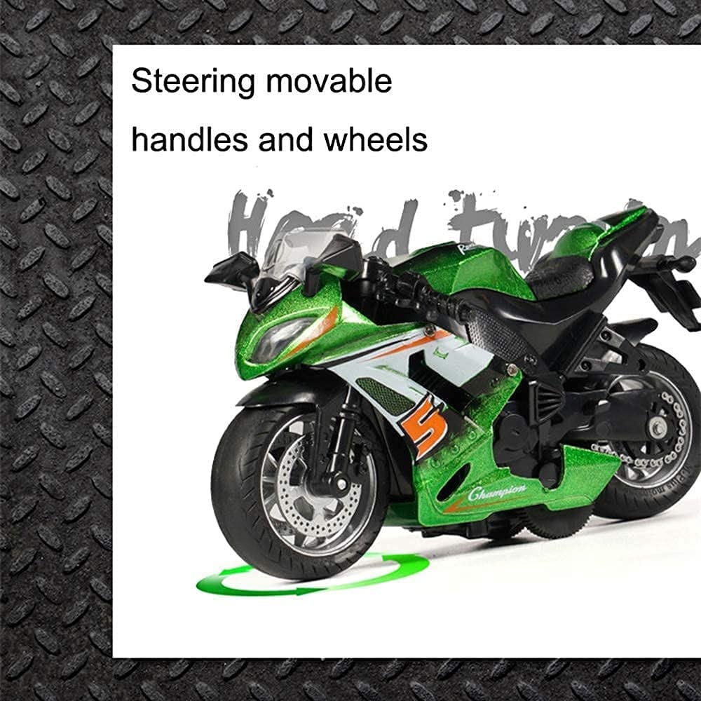 Gilumza Pull Back Motorcycle Toys, Tiny Gift with Music Lighting, Race Motorcycles Toy for Boys Kids Christmas Birthday Age 3-12 Year Old