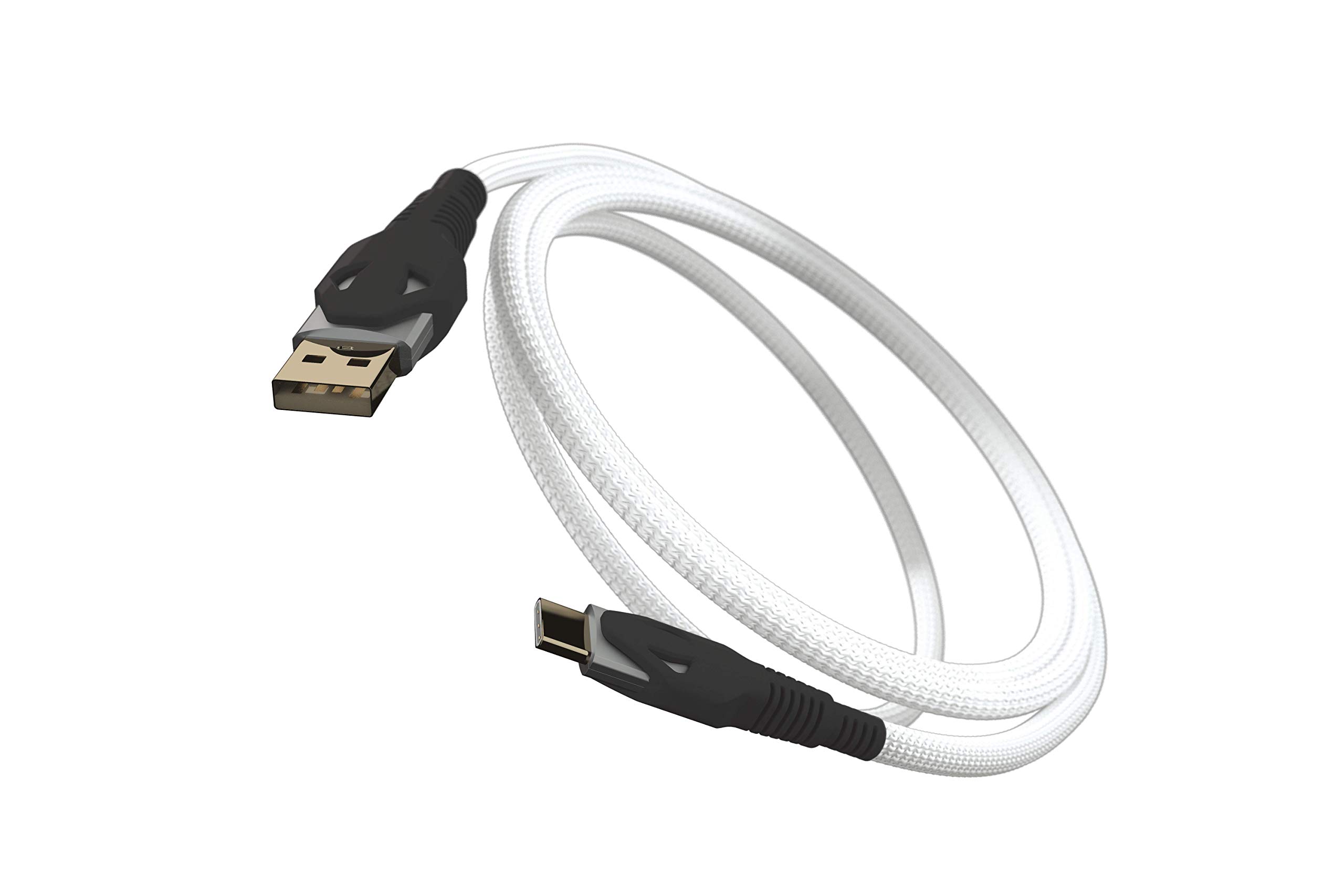 Gioteck Viper Pack - Gaming Cable HDMI PS5/Xbox Series x Premium 2.1 8K and USB C Fast Charge, 3 m Nylon Cable with 24K Connectors - Compatible with PS4/PS5/Xbox One/Series/PC - White