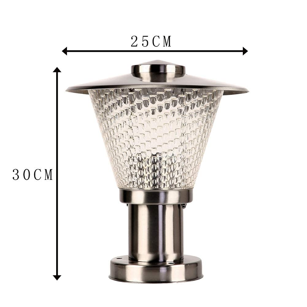 Modern Minimalist Creative Lawn Lamp Outdoor Lighting Column Lamp Courtyard Waterproof Decoration Post Lamp Home Garden Stainless Steel Anti-Rust Pillar Light E27
