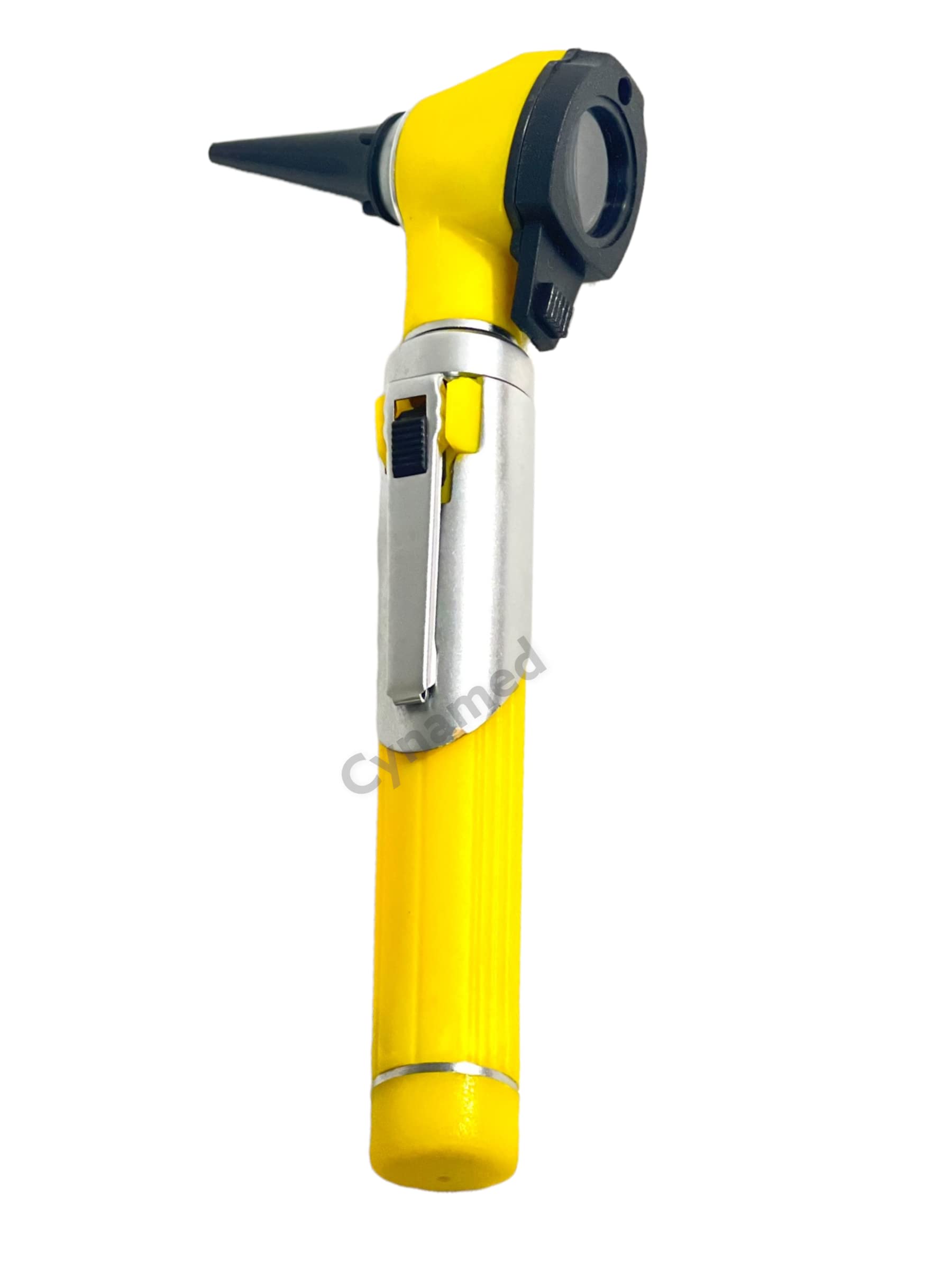 Mini Fiber Optic Otoscope Yellow (Pocket Size) Ent Diagnostic Set Plus 1 Replacement Bulb Cynamed
