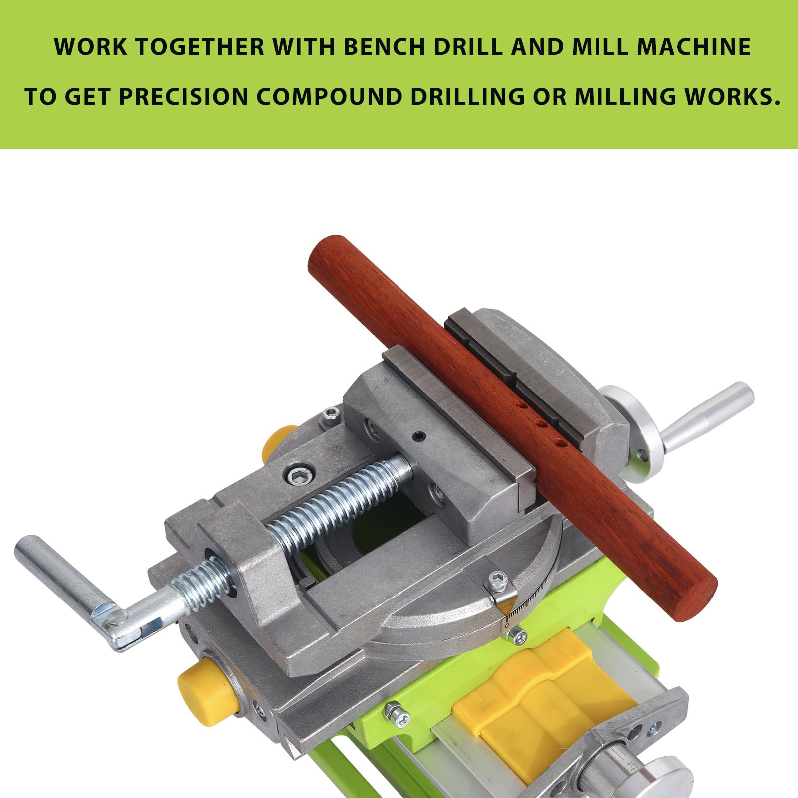 BHTOP Cross Slide Drill Vise 2 Way X-Y Compound Vise, Multifunction Worktable Milling Working Table Milling Machine, Cross Slide Mill Drill Press Milling Vise