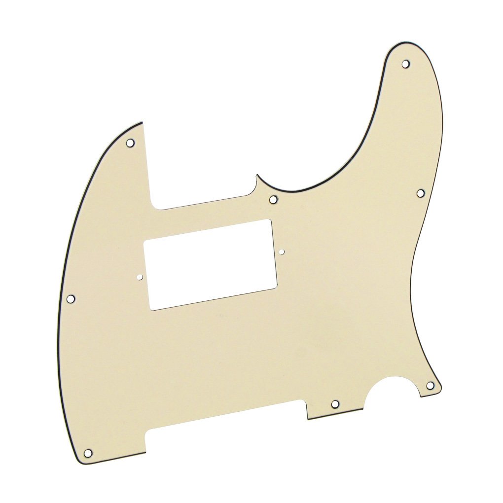 FLEOR 3Ply Cream 8 Hole TL Pickguard Guitar Humbucker Pick Guard HH with Screws Fit USA/Mexican Standard TL Style Guitar Part