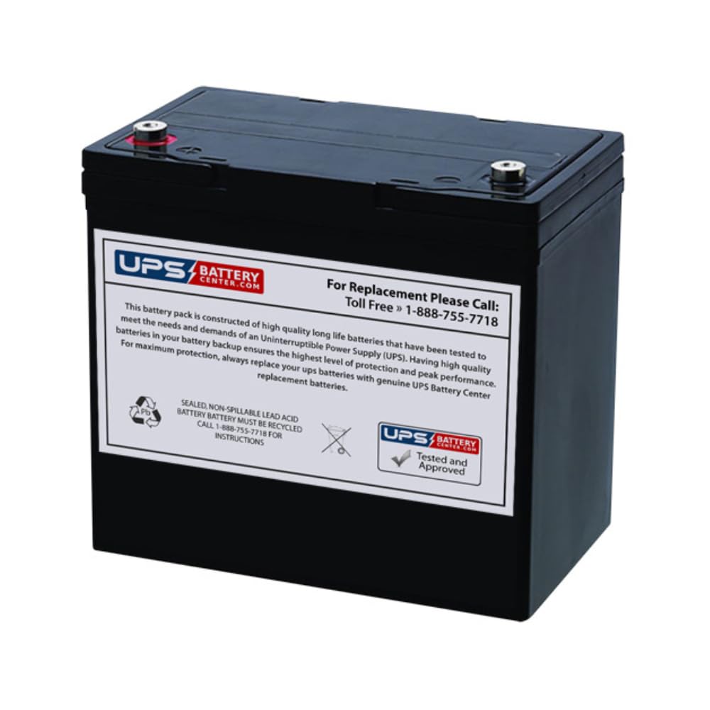 UPSBatteryCenter® 12V 55Ah Compatible Replacement Battery for Werker WKA12-55C/FR