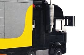 General Jim's Black Semi Truck Building Blocks Set β 231mm Highly Detailed Model - Realistic Black Cab, Gray and Yellow Trailer, Mirrors, Exhaust Stack β Perfect for Hobbyists & Train Garden Displays
