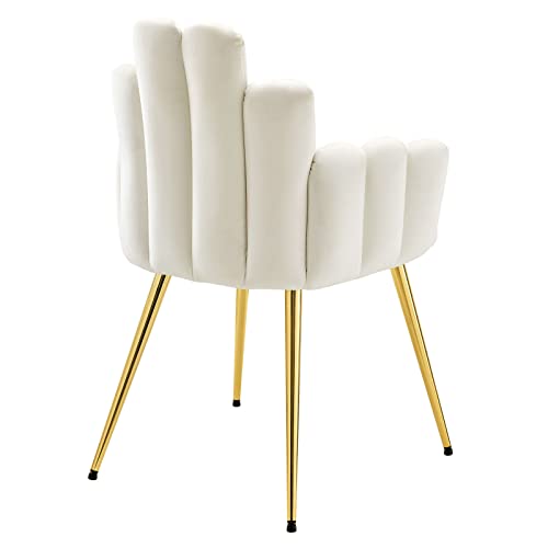 Modway Viceroy Dining Chairs, Gold White