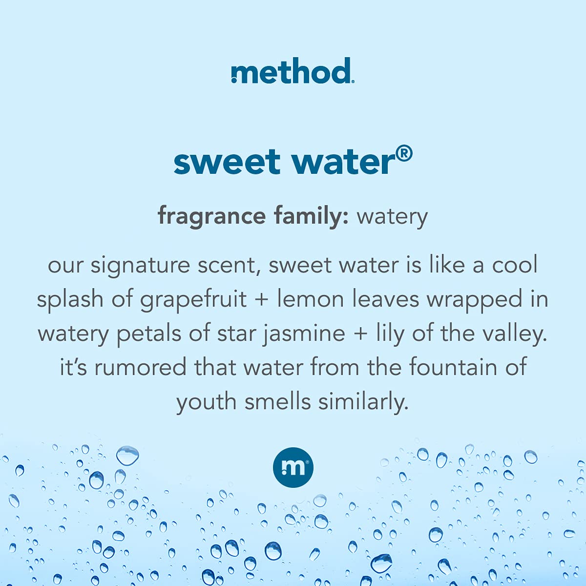 Method Foaming Hand Soap Refill, Sweet Water, 28 Fl oz, 6 pack, Packaging May Vary