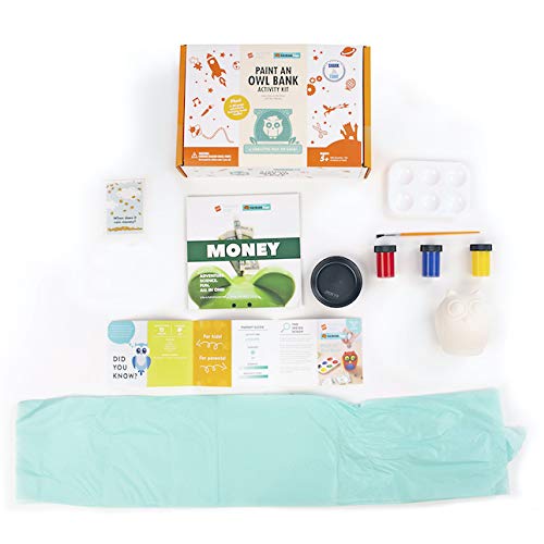 Fat Brain Toys Surprise Ride - Paint an Owl Bank Activity Kit - Craft Project, 5+