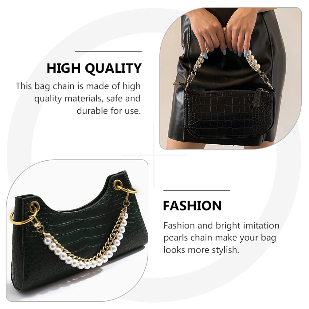 Generic Fashion Artificial Pearls Bag Chain Strap Handbag Purse Replacement Chains