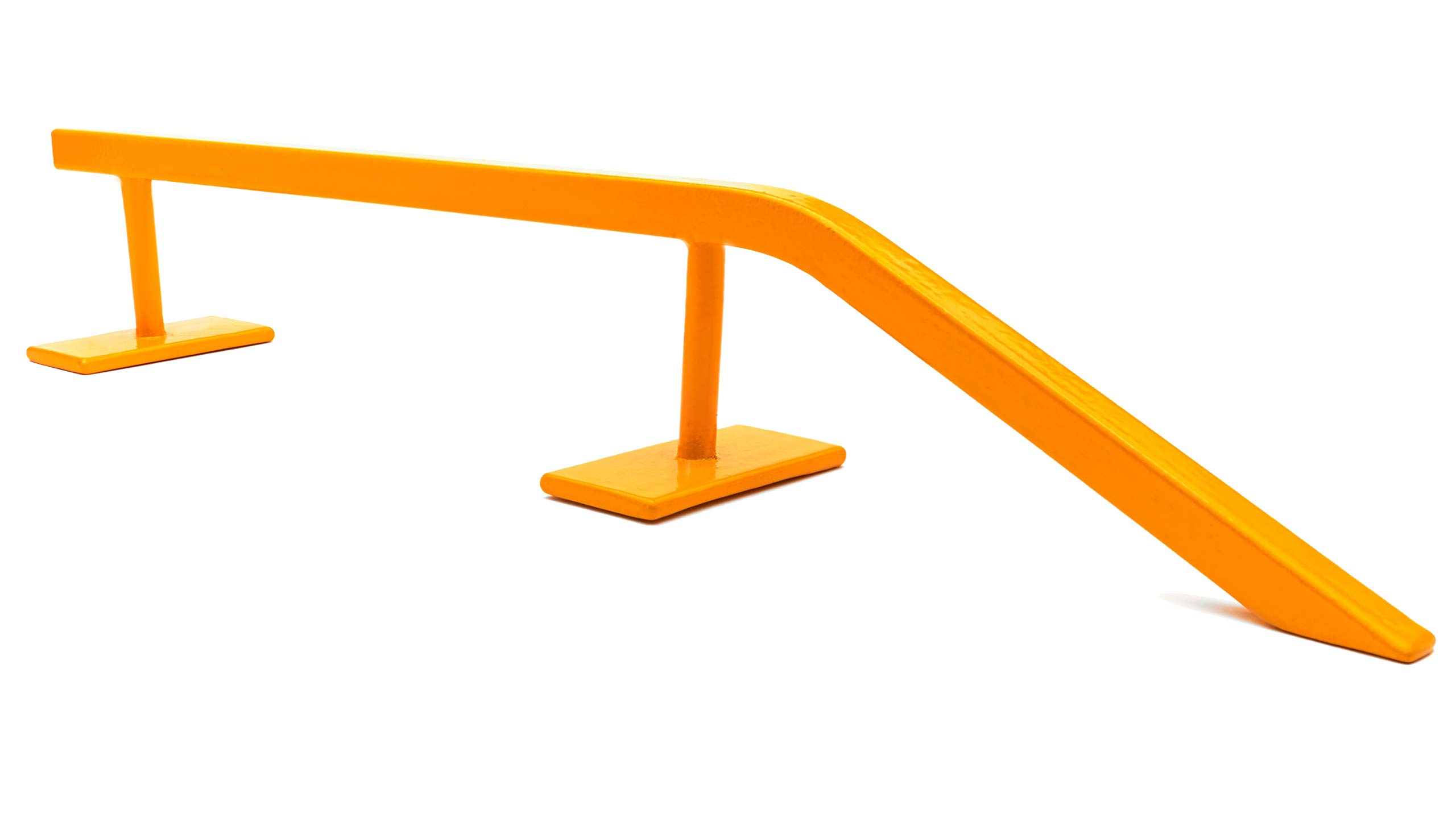 FLVFF Fingerboard Rail Pole Jam to Flat Grind Metal Rail Made of Solid Steel Ramp and Skate Parks (R5) (Yellow)