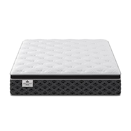 Kingsdown Euro Pillow Top Cushion Firm Innerspring Mattress Full Size, Cool Gel Memory Foam Layer Multi-Layered Comfort Cooling Sleep Quilted Premium Luxury Bed Mattresses 13.5-Inch, Prime Owington