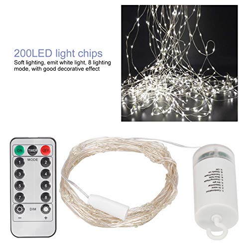 Decorative Lamp, Light Fixture Fairy String Lights, 8 Modes Waterproof for Garden Home