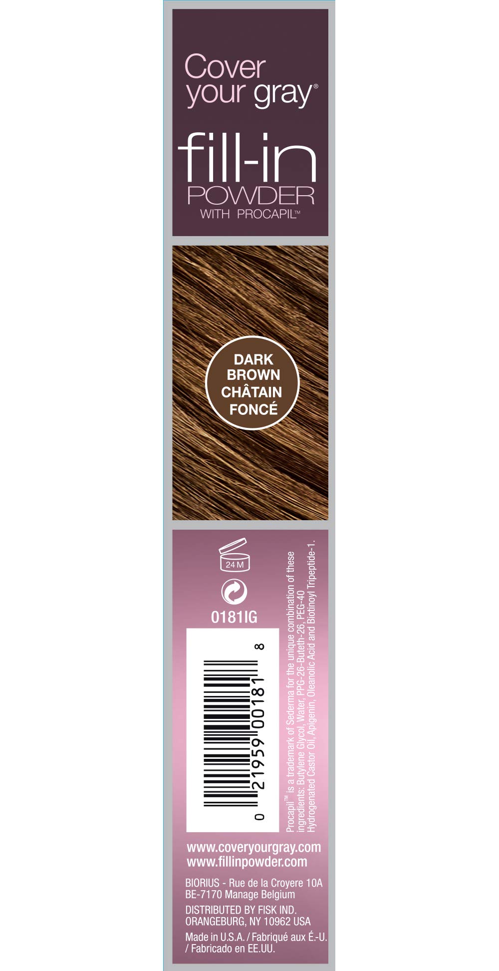 Cover Your Gray Fill In Powder - Dark Brown (Pack of 2)