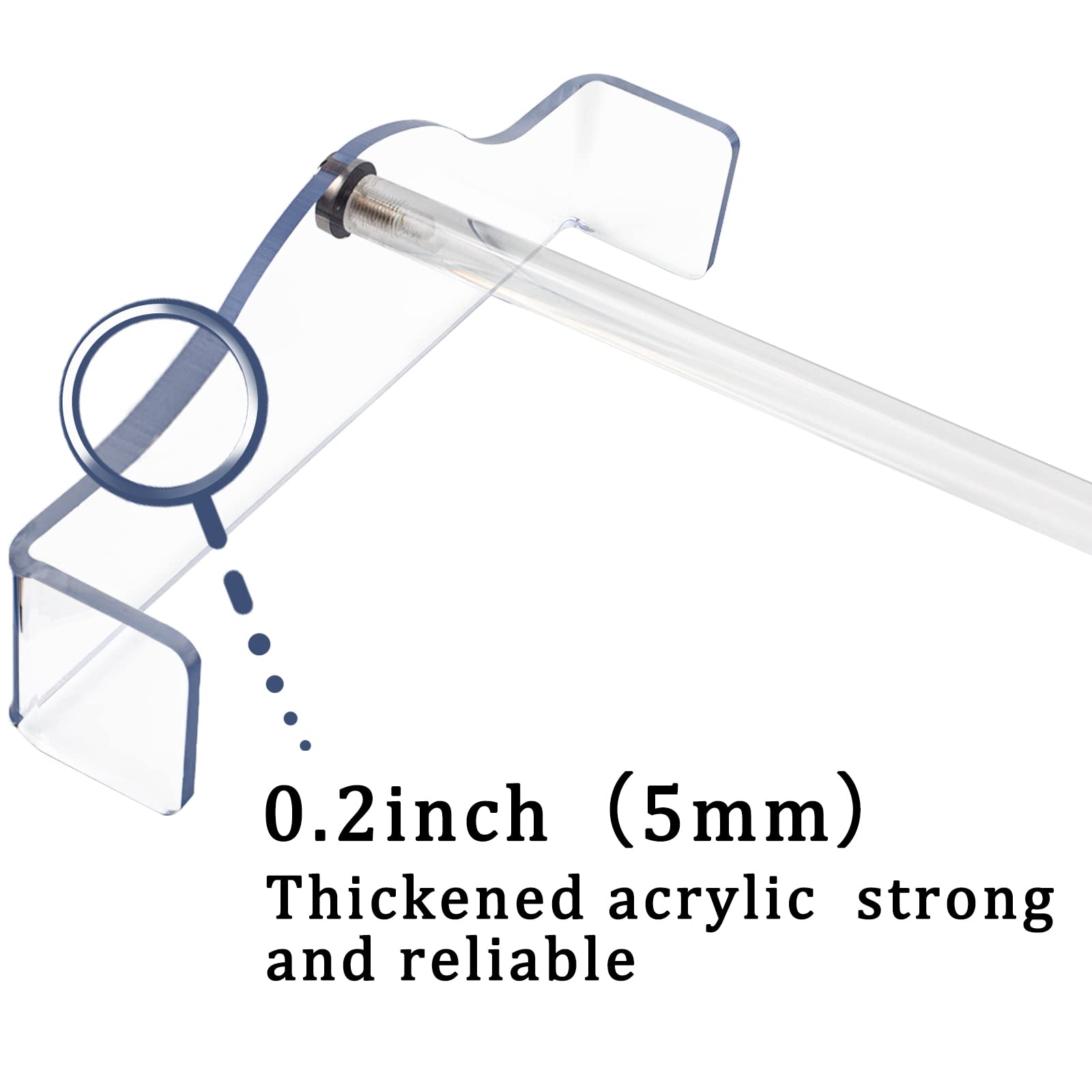 MrCarbon Acrylic Chip Rake, Fully Transparent, Casino Grade Pro Rake for Blackjack,Texas Hold'em,Telescopic Roulette Casino Poker