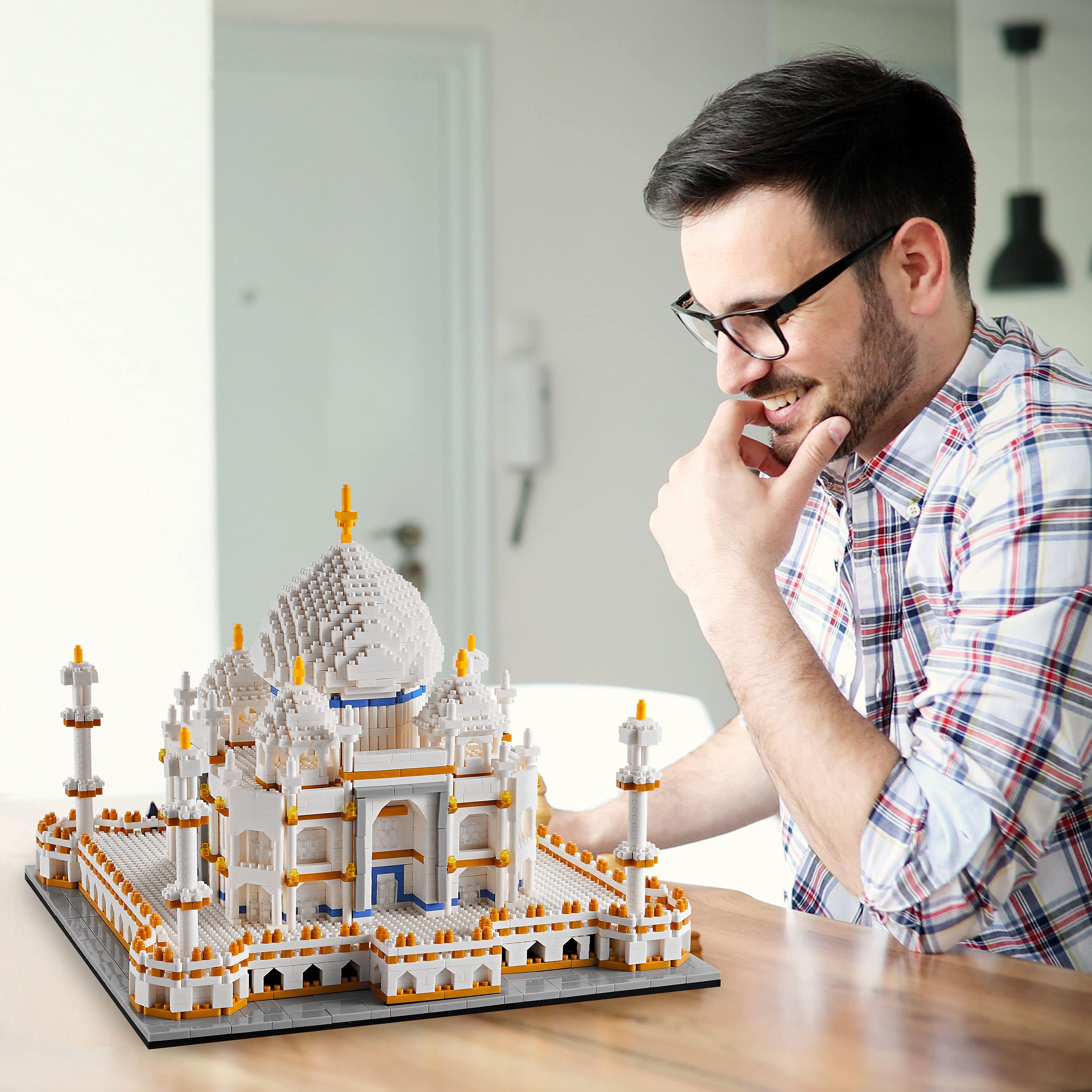 COZYMASS 3950PCS Architecture and Collection Micro Building Blocks Set Taj Mahal Modle Kit Toy Present for Adults and Kids Ages of 14+