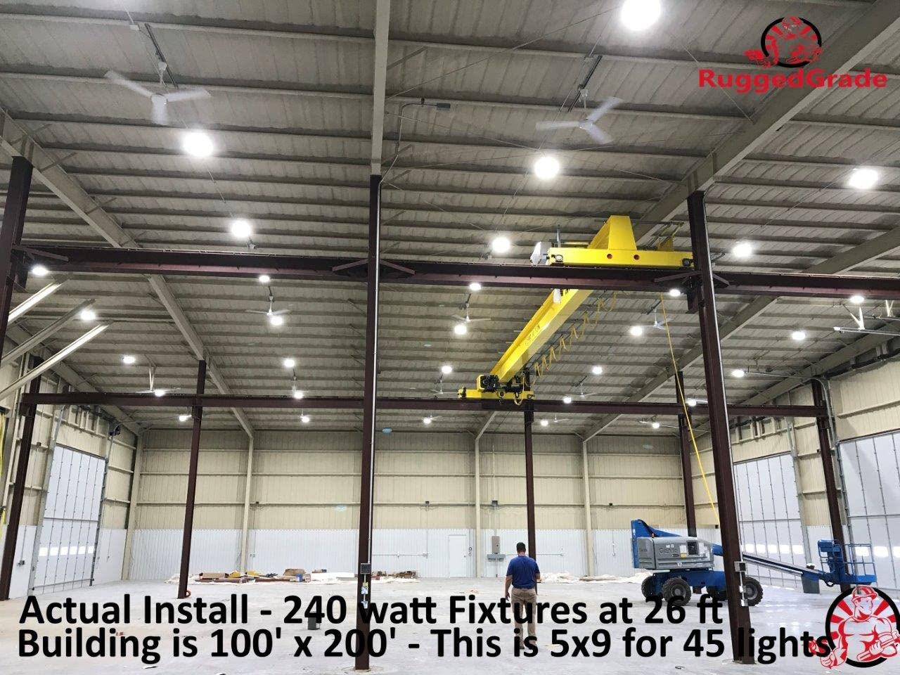 RuggedGrade 240 Watt - Titan 5 - CS Series LED High Bay UFO Light - Color Selectable on Fixture 4000K/5000K