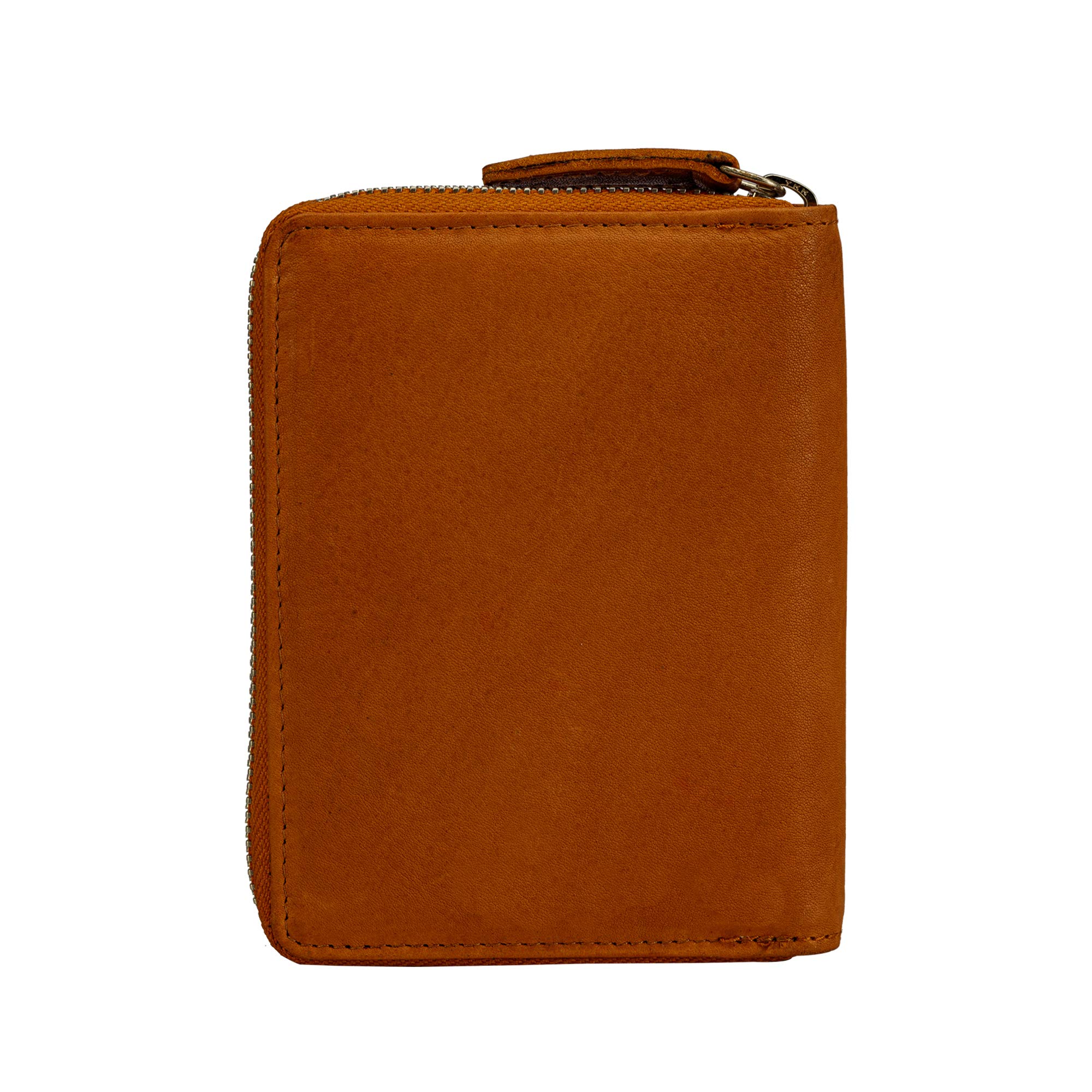FINELAER Women Mustard Leather Small Wallet With Coin Pocket