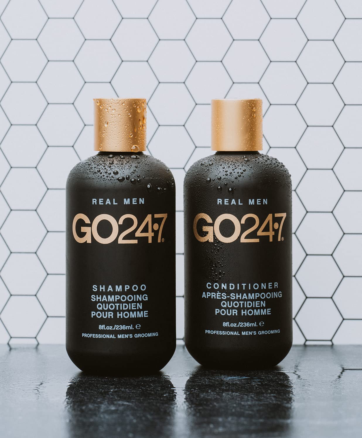 GO247 Shampoo - Men's Daily Shampoo, 8 Fl Oz