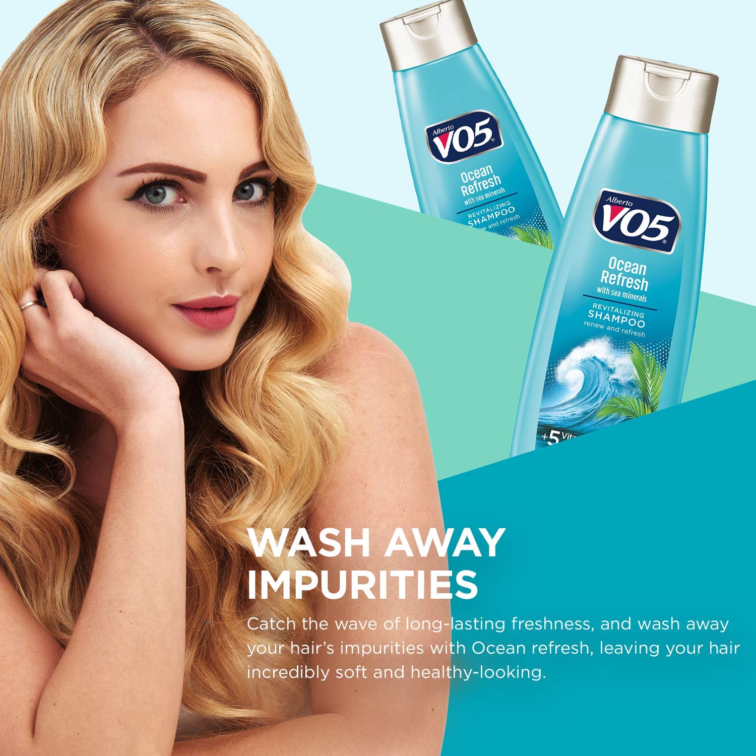 VO5 Ocean Refresh Herbal Shampoo - Size 12.5oz