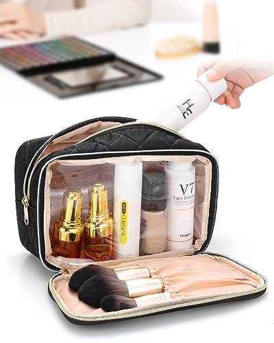 MONSTINA Makeup Bag for Women,Two layer Pouch Bag