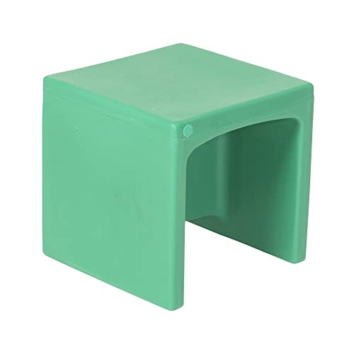 Children's Factory 3-in-1 Cube Chair for Kids, Flexible Seating Classroom Furniture, 1-Pack, Green
