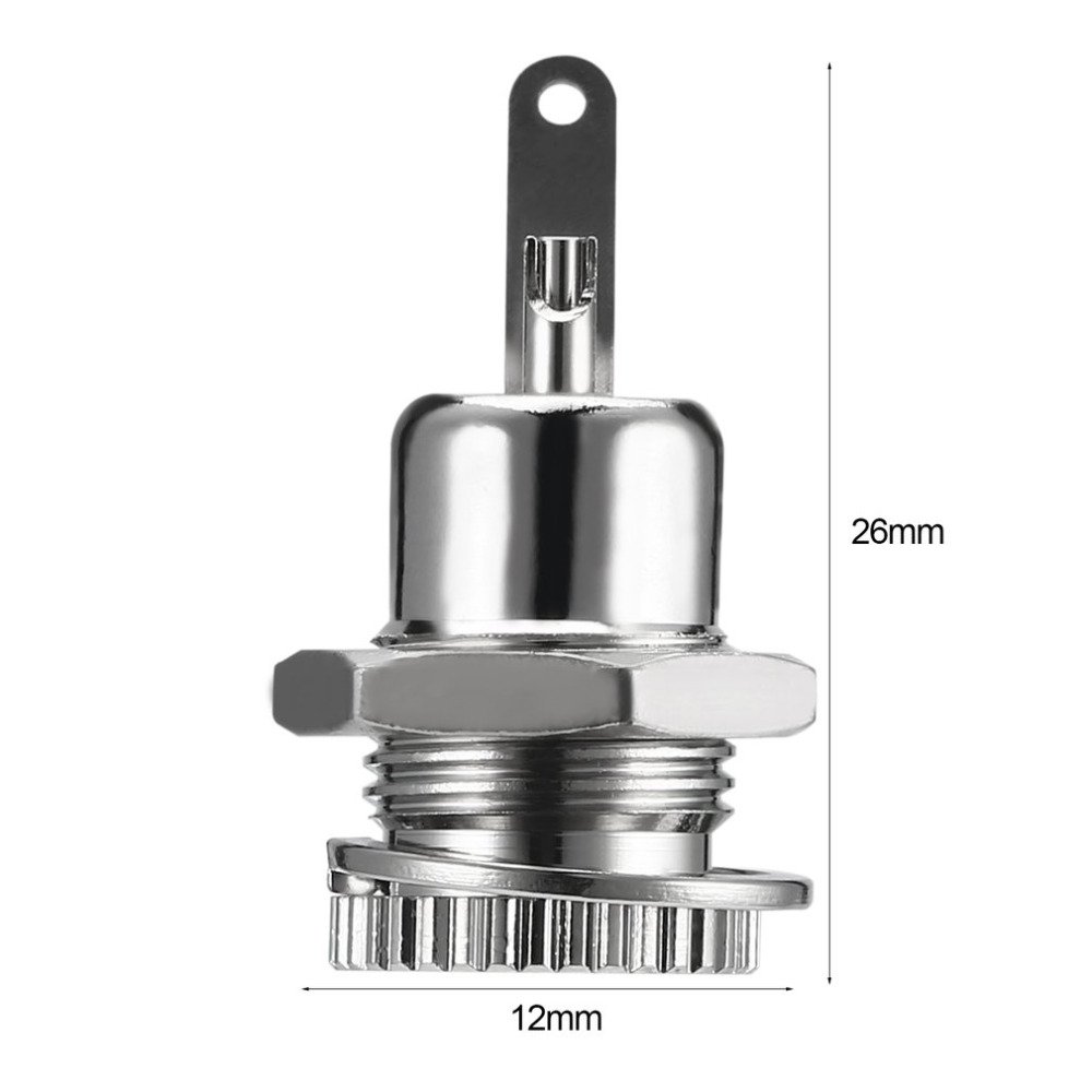 E-outstanding 5-Pack DC-099 5.5 mm x 2.1mm 30V 10A DC Power Jack Socket,Threaded Female Panel Mount Connector Adapter