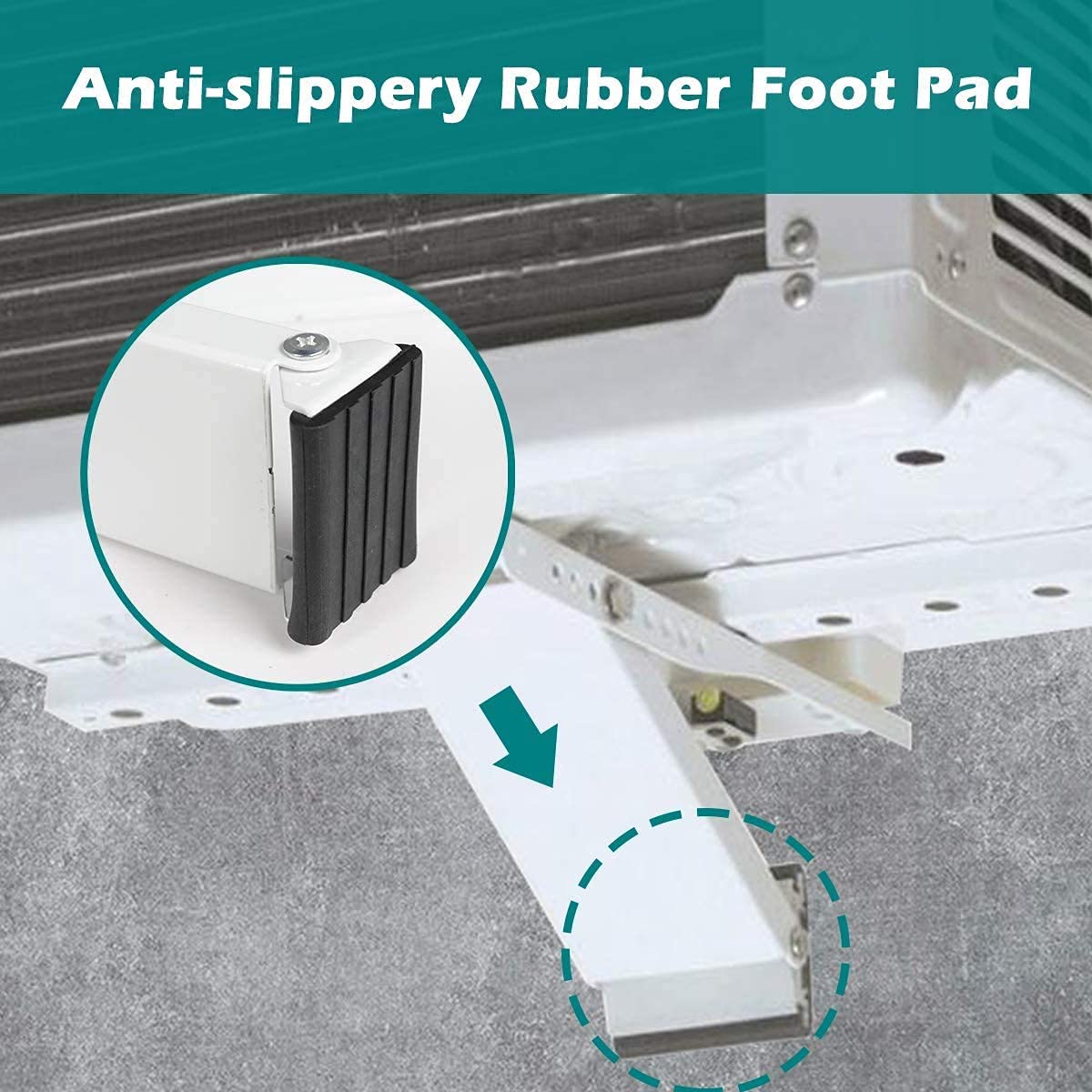 Daisypower Window Air Conditioner Bracket Heavy Duty, Sturdy Structure Supports Up to 165 lbs, Designed A/C Units 9,000 to 22,000BTU