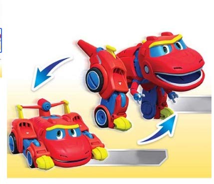 GoGo Dino Dinosaur Exploration Transformation Robot Rex Transformation Dinosaur Tyrannosaurus + 2 Dinosaur Stickers