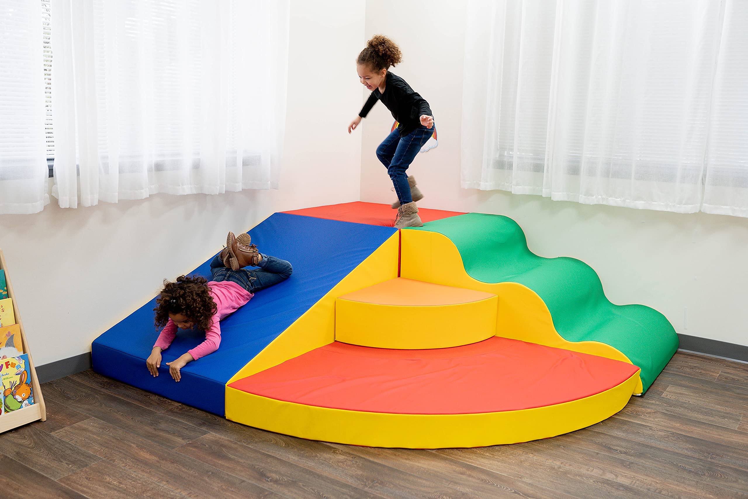 Children's Factory School Age Corner Colossus, Kids Climbing/Jumping/Sliding Indoor Play Equipment, Classroom Furniture for Elementary School/Playroom