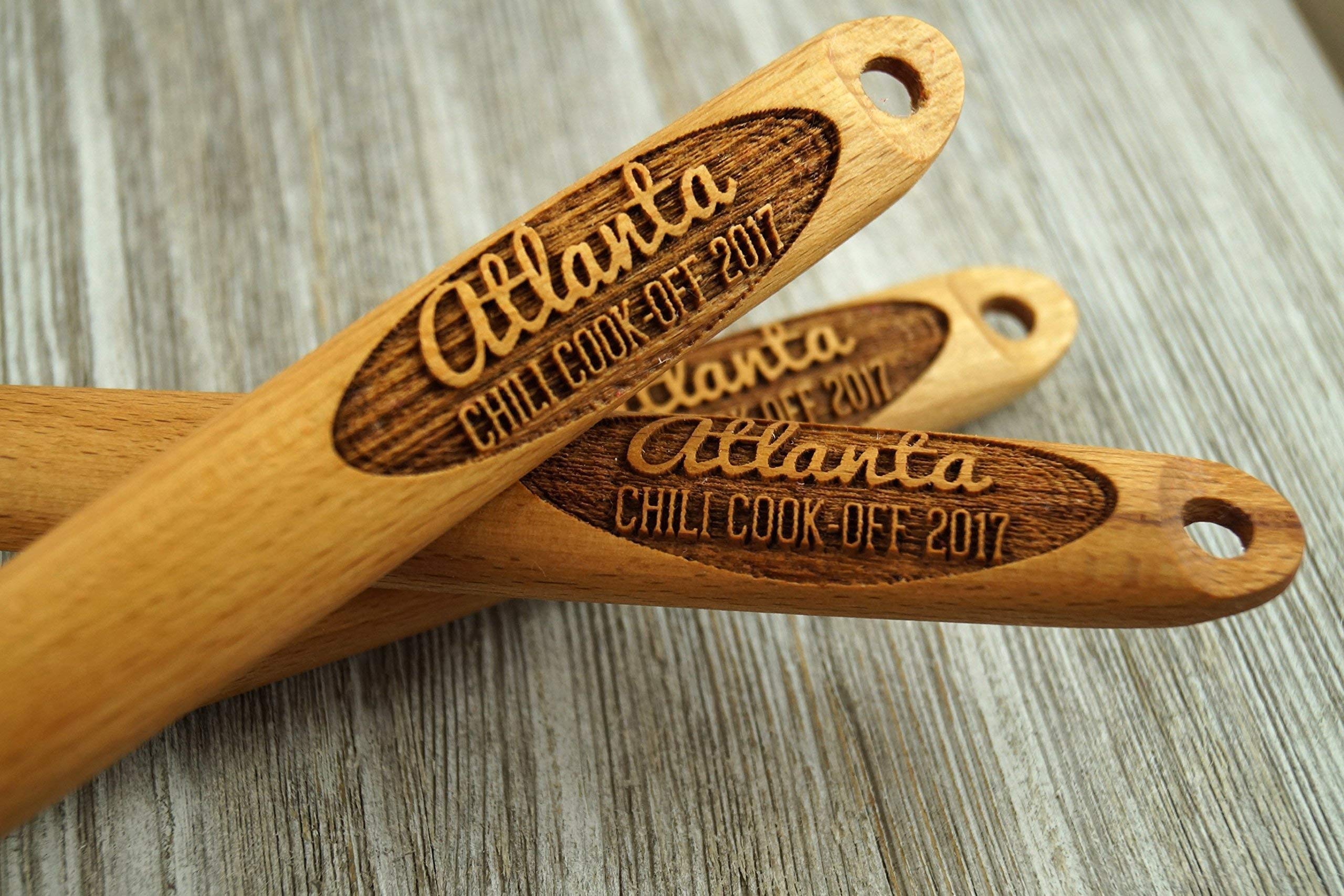 Chili, Chili Cook Off, Chili Cook-Off, Prize, Contest, Personalized spoon, Wooden Spoon, Favor, Event Prize, Engraved Spoon Set Custom, Cook Off Trophy