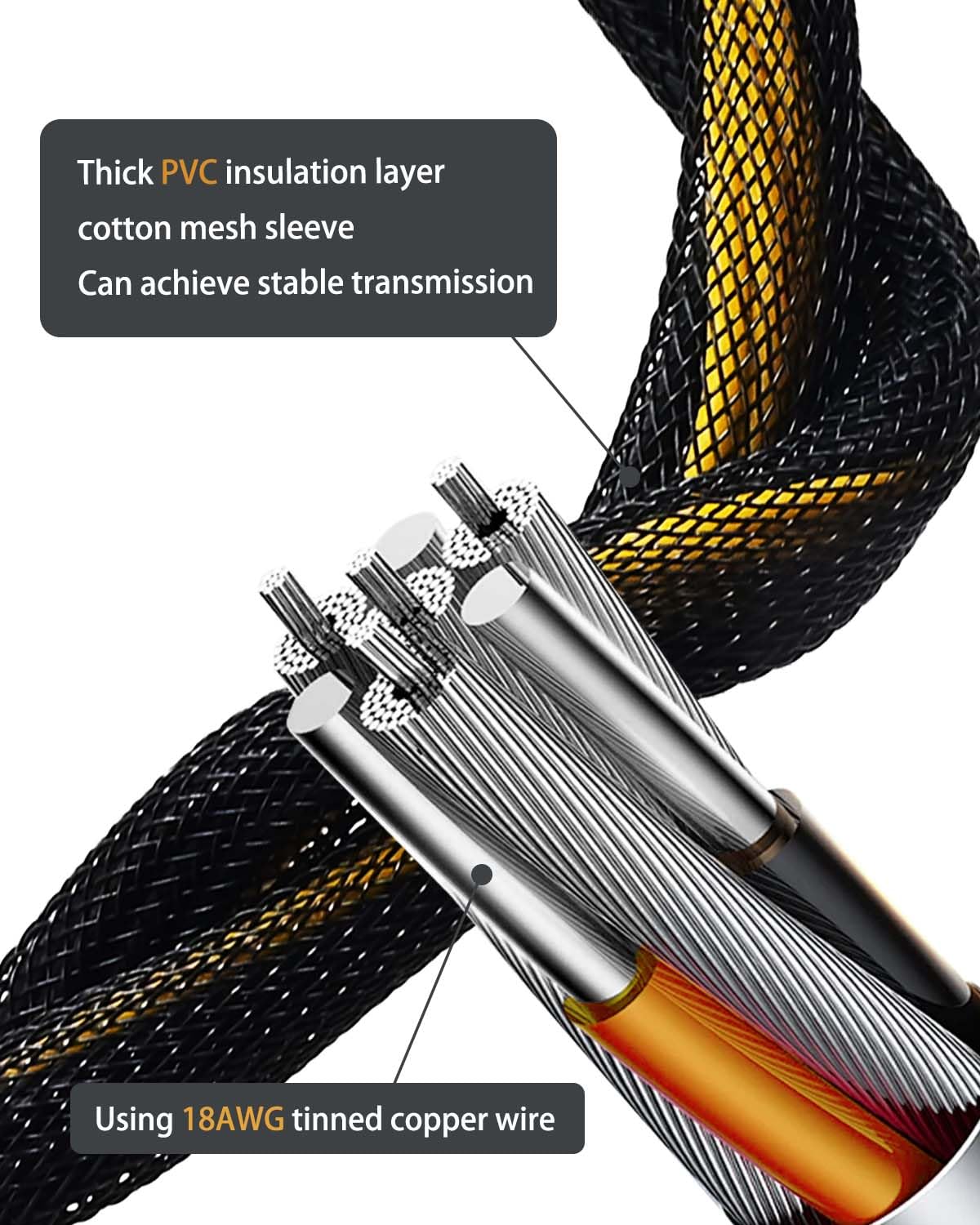 COMeap 8 Pin PCIe Splitter Cable, GPU VGA PCIe 8 Pin Female to 3X 8 Pin(6+2) Male PCI Express Adapter Extension for Bitcoin Ethereum Mining 11.4-inch(29cm)