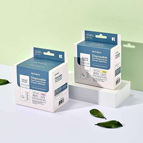 MOTHER-K Breast Milk Storage Bag, Doubled-Sealed for Freezing, Can be used Baby bottle liners (8oz, 50 Counts)