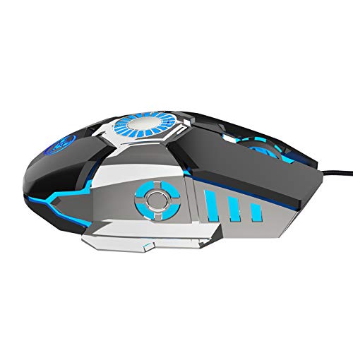 iFCOW Wired Gaming Mouse 6400DPI Macro Programming Mouse for PC Laptop Desktop