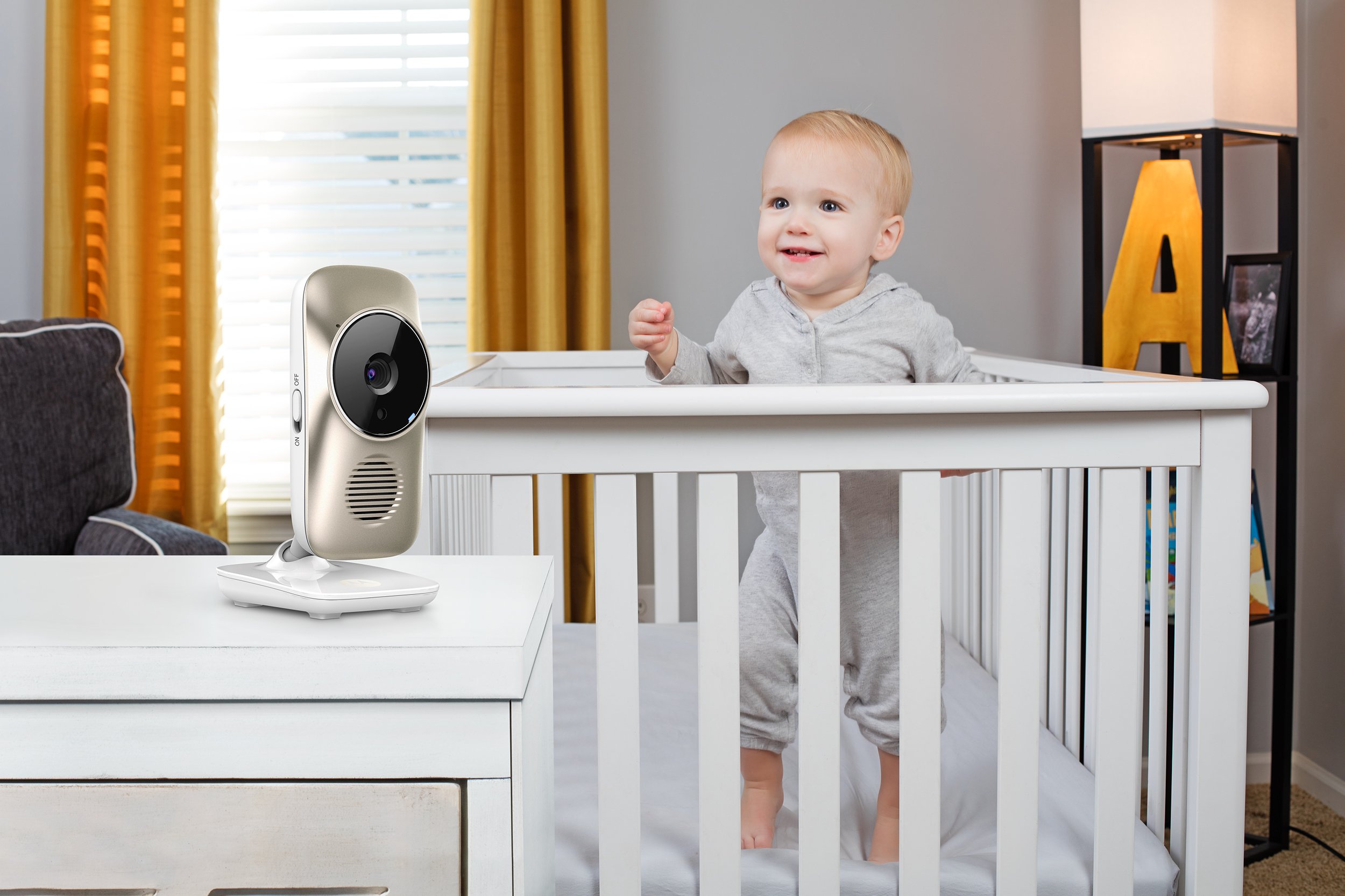 Motorola MBP845CONNECT-2 5" Video Baby Monitor with Wi-Fi Viewing, 2 Cameras, Digital Zoom, Two-Way Audio, and Room Temperature Display