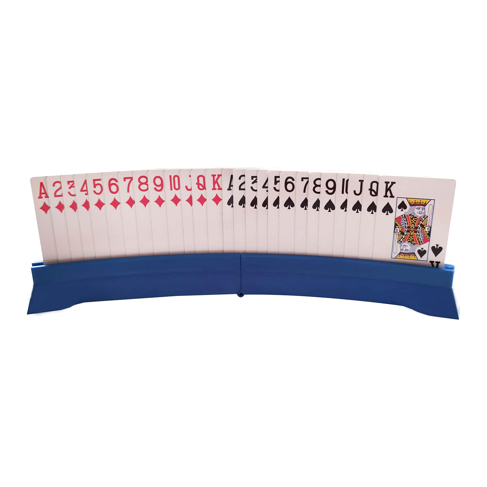 JJHREI 4 Pack Playing Cards Holder - Foldable Card Holders for Playing Cards - Curved Playing Card Rack for Kids Seniors Arthritis