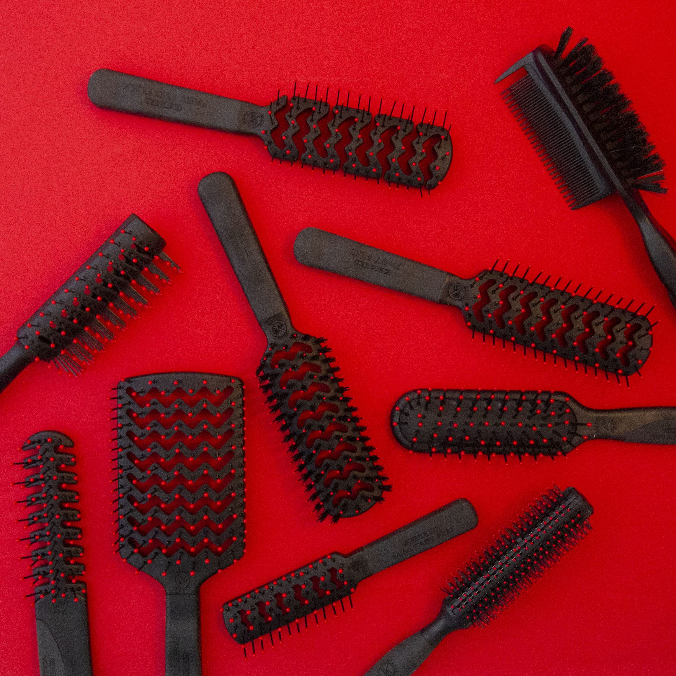 Cricket Static Free Fast Flo Vent Hair Brush - Quick Blow Drying, Easy Styling, and Tangle-Free Detangling for All Hair Types, Long, Short, Thick, Thin, Curly, Straight, and Wavy