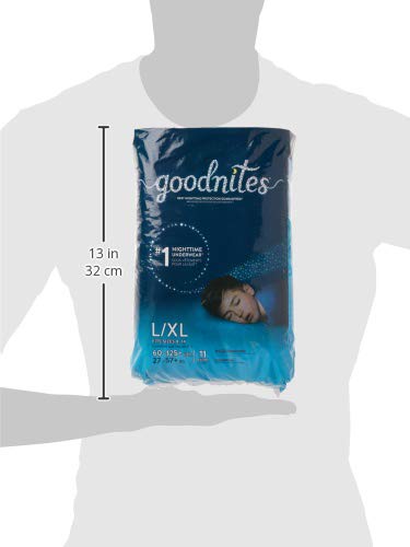GoodNites Underwear for Boys Jumbo Pack, White, Large/X-Large, 11 Count