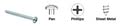 CRL 8 x 2-1/2" Pan Head Phillips Sheet Metal Screws - Package of 100