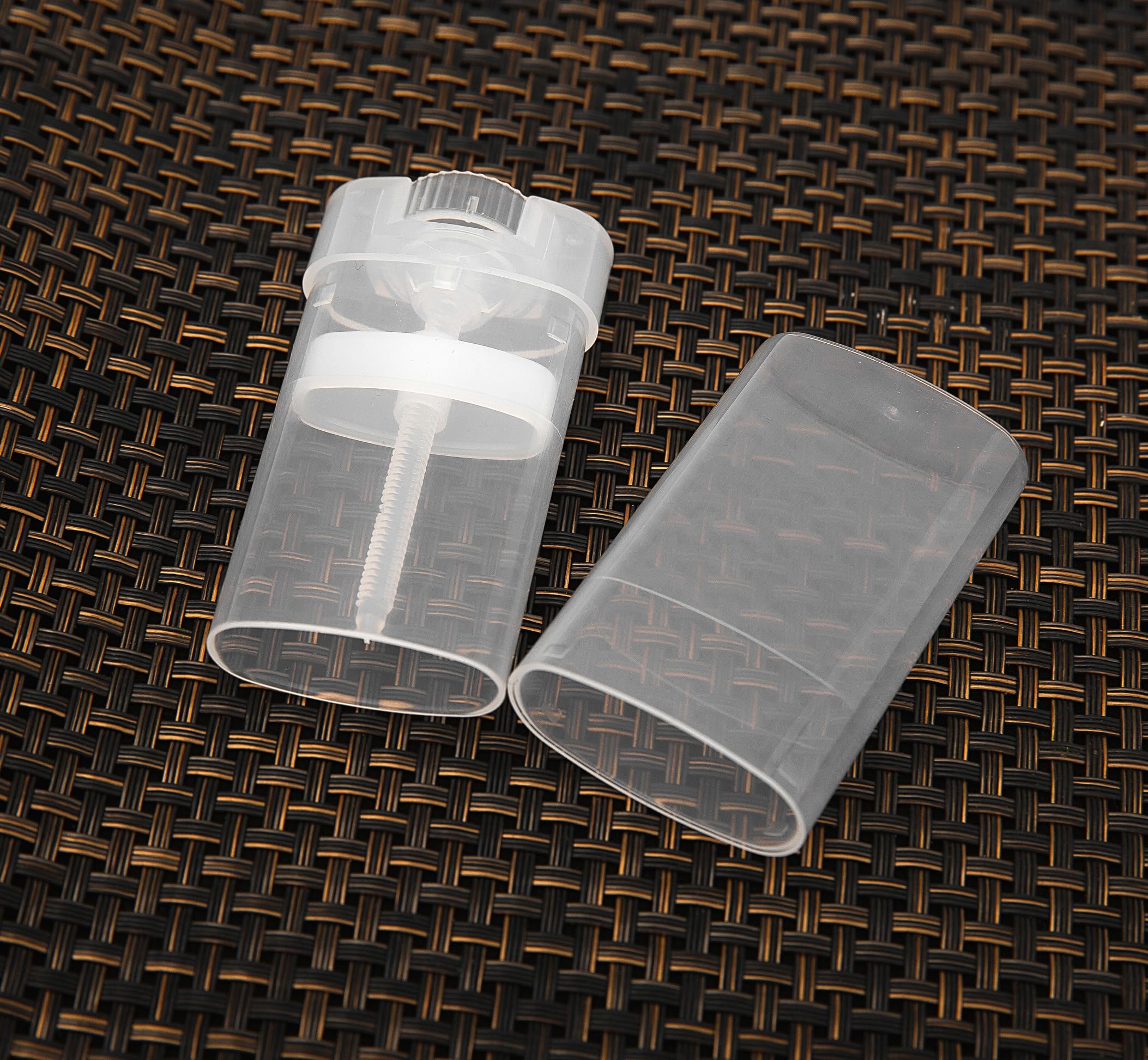 Xiboya textile Empty Oval Deodorant Lip Lipstick Balm Tubes Containers Plastic 20PCS 15ML Transparent (15ml, Transparent)