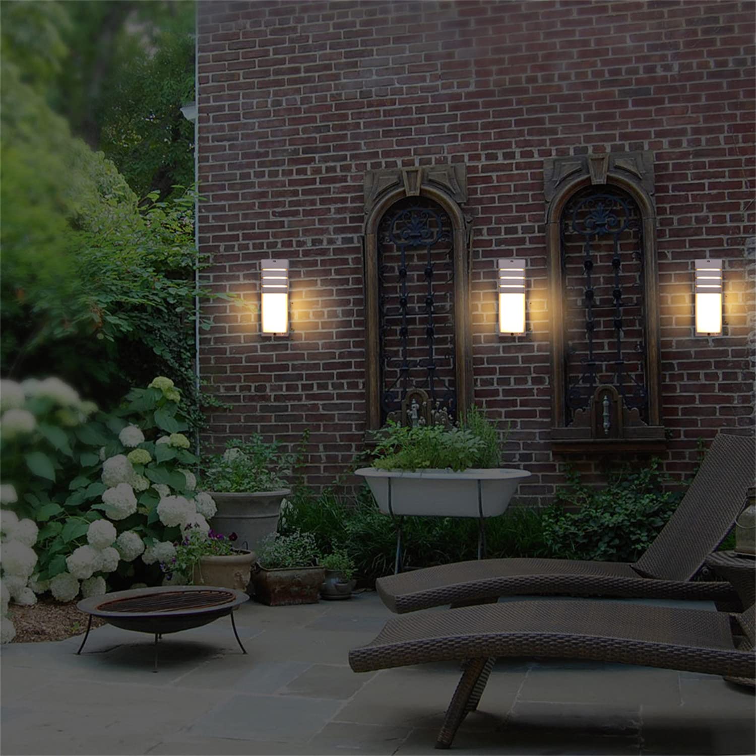 Modern and Simple Led Home Wall Lamp Aluminum Corridor Aisle Outdoor Waterproof Garden Light Porch Radar Motion Sensor Courtyard Ac90~260v (White)