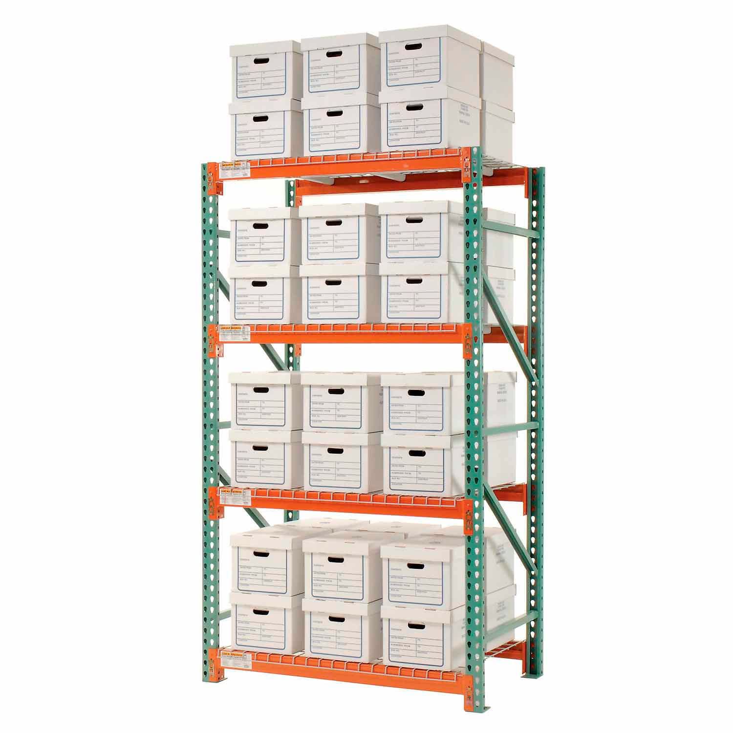 Global Industrial Record Storage Rack Starter Letter Legal 48"W x 36"D x 96"H