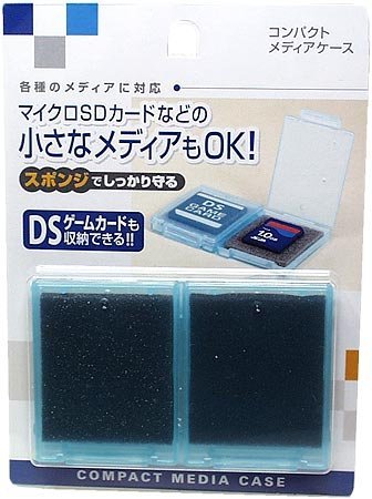 Compact Media Case with Sponge 2 packs (Blue and White)