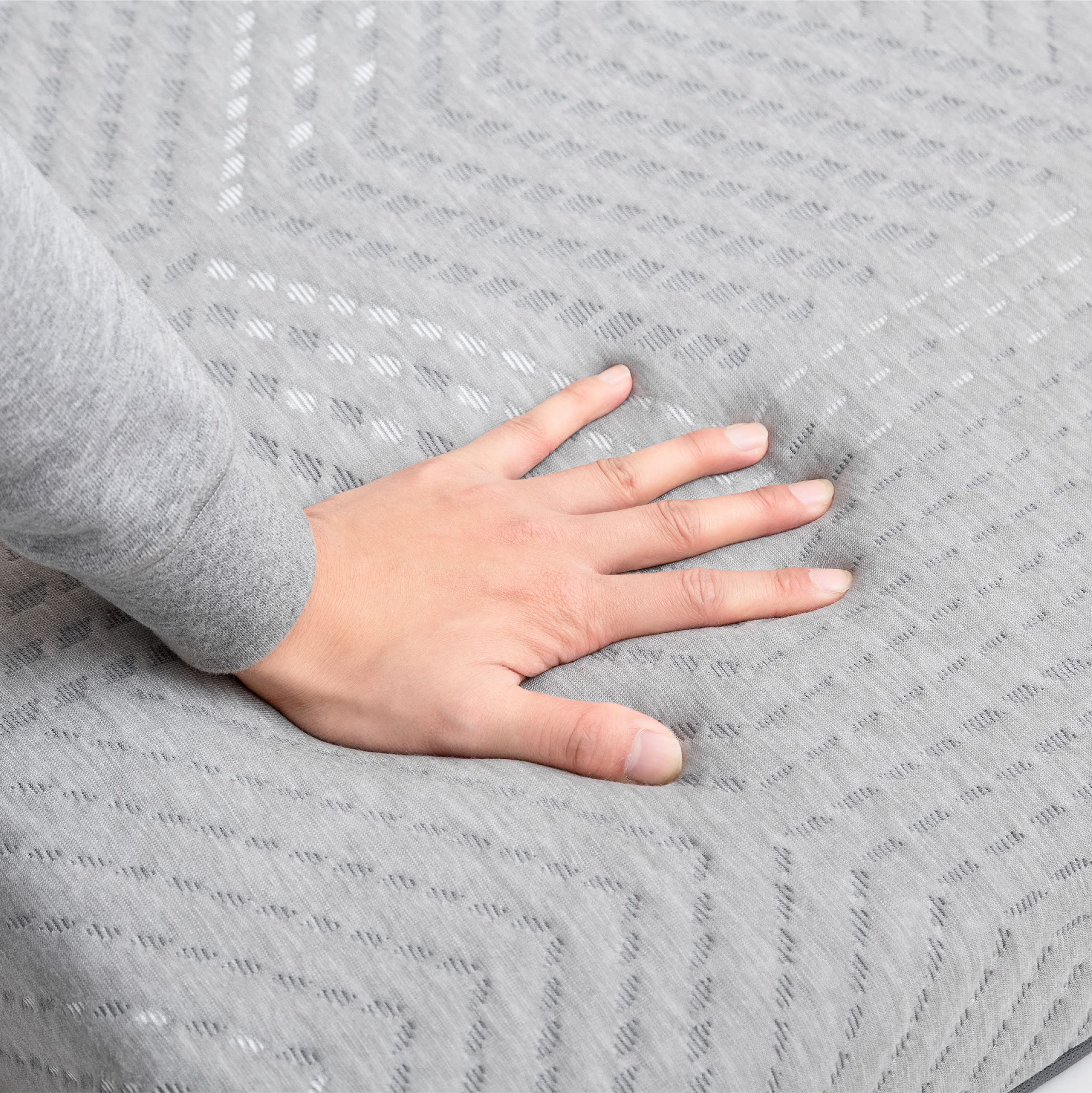 Folding Mattress 4 Inch Tri Folding Memory Foam Mattress, Portable Trifold Mattress Topper with Breathable & Washable Cover, Foldable Floor Mattress Guest Bed for Camping, Travel, King
